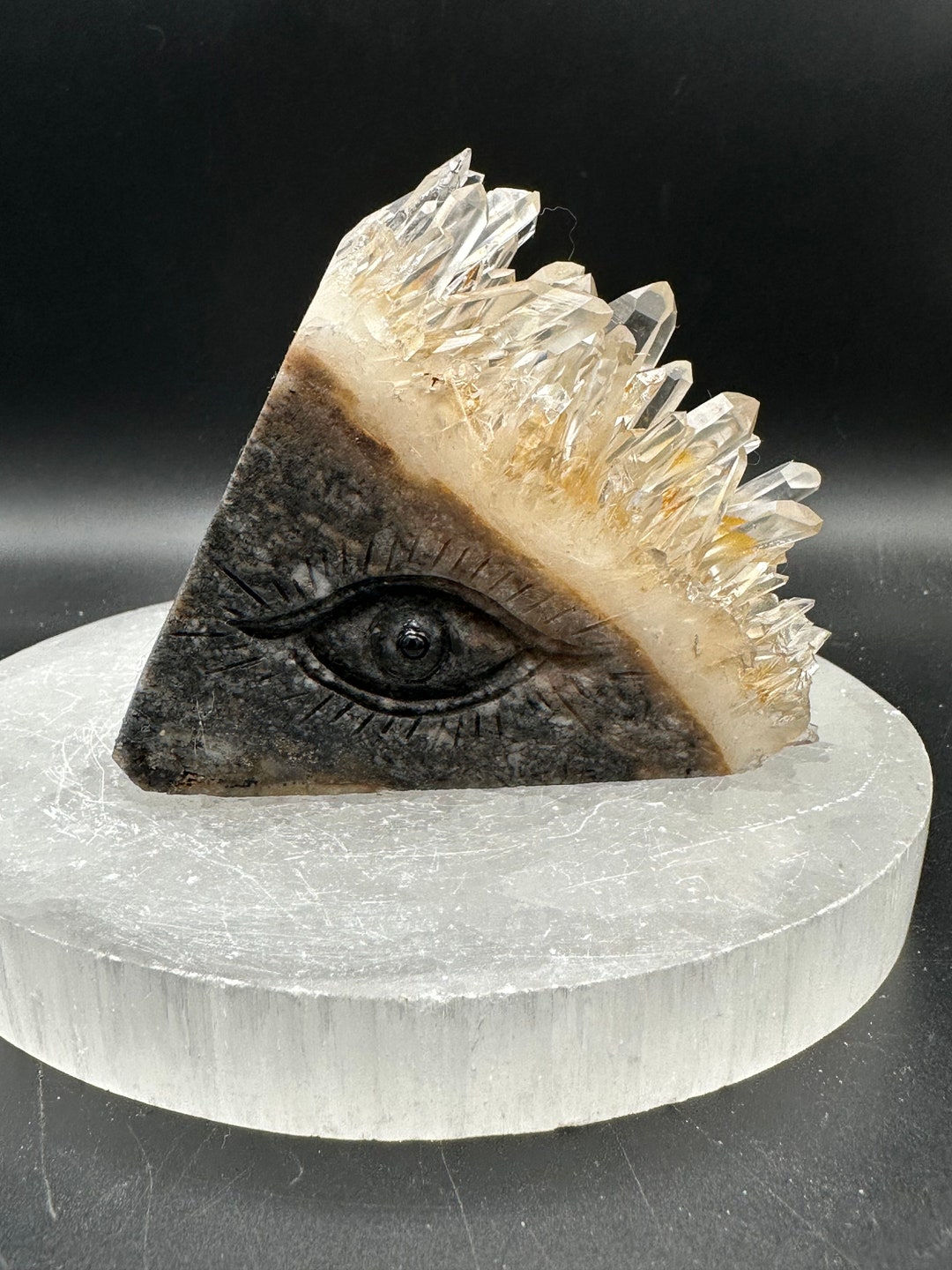 Evil Eye Needle Quartz Pyramid Protection 757 - Etsy