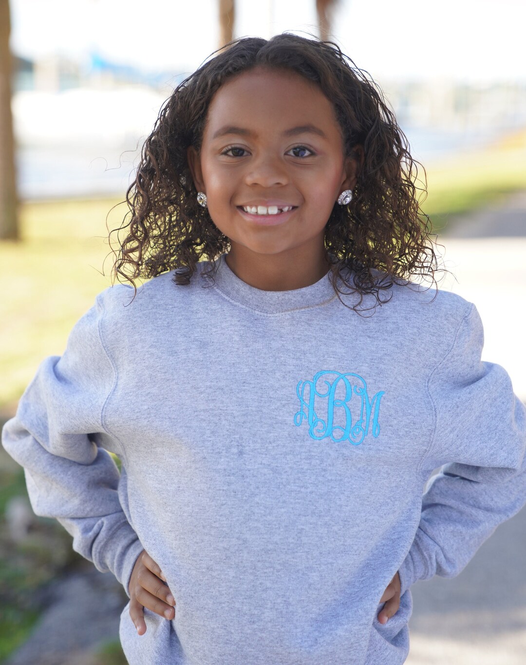 Youth Monogram Sweatshirt, Personalized Clothing, Emboridery, Monogram ...