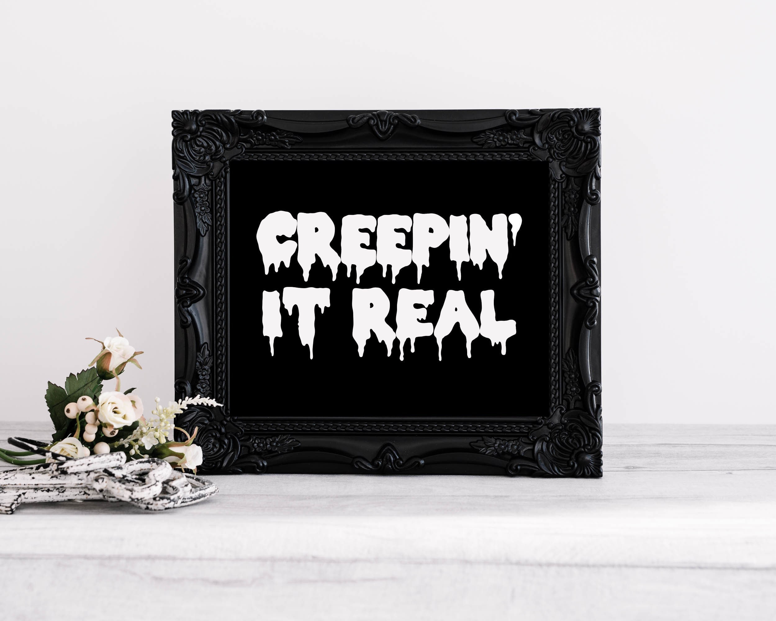 Creepin' It Real Goth Printable Typography Art Poster - Etsy