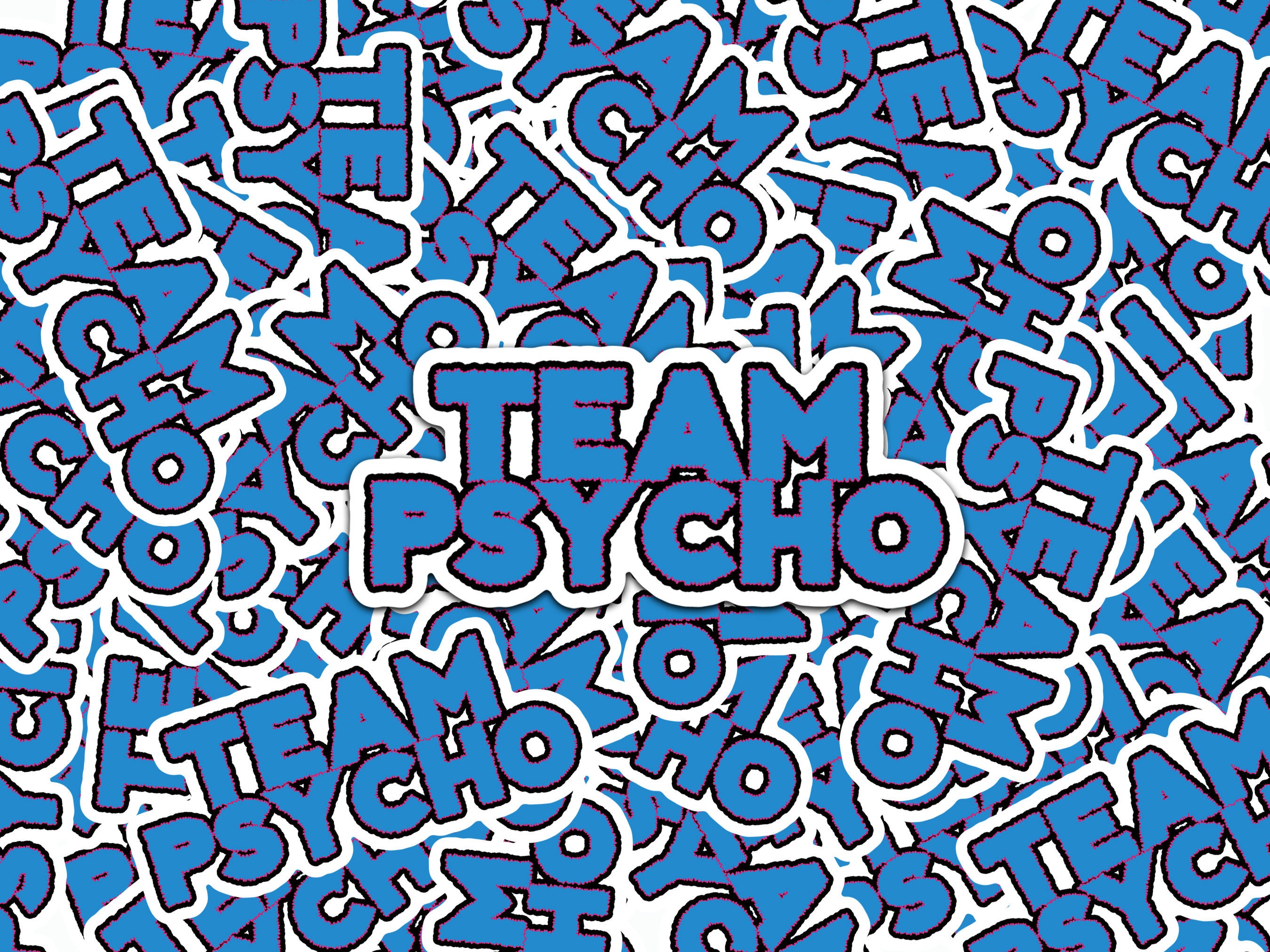 Team Psycho Ashnikko Print & Cut Sticker, Downloadable Tantrum Blue and ...