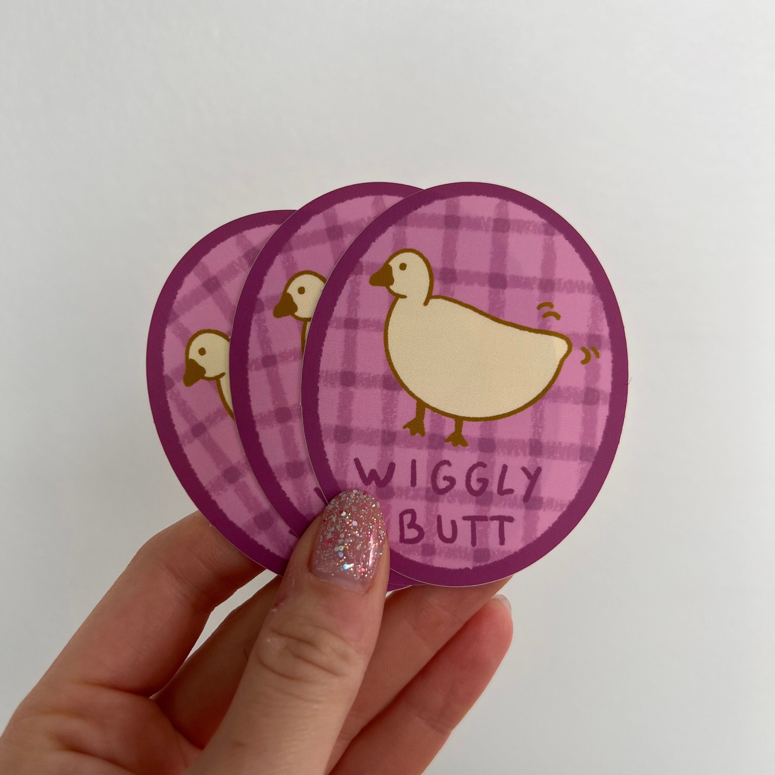 Wiggly Butt Duck Matte Vinyl Sticker - Etsy