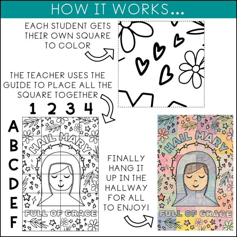 Hail Mary | Collaborative Poster | Catholic - Etsy