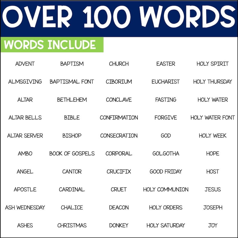 Catholic Vocabulary Word Wall - Etsy