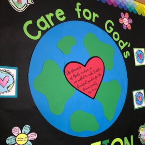 Earth Day | Creation Bulletin Board Set | April - Etsy