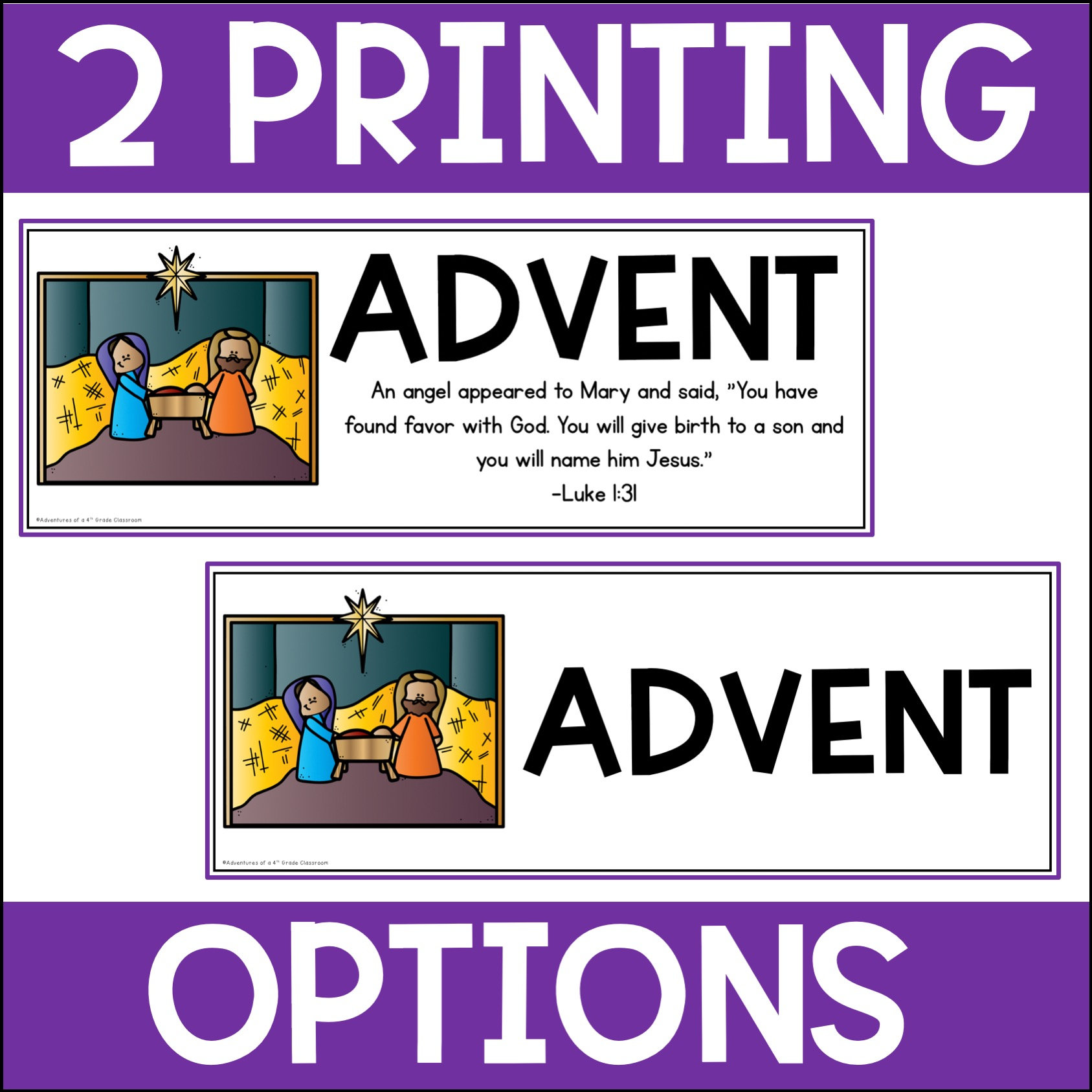 Advent Word Wall - Etsy