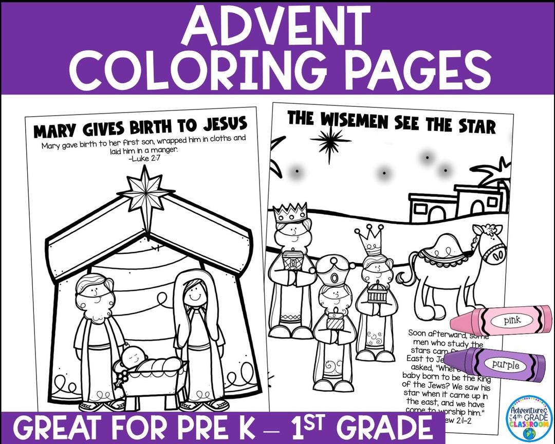 Nativity Coloring Pages | Christmas | Catholic - Etsy