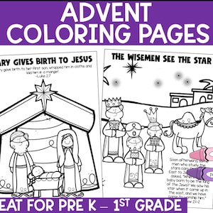 Nativity Coloring Pages | Christmas | Catholic - Etsy
