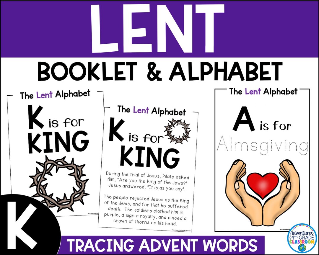 Lent Activity Booklet & Alphabet | Pre-school and Kindergarten - Etsy