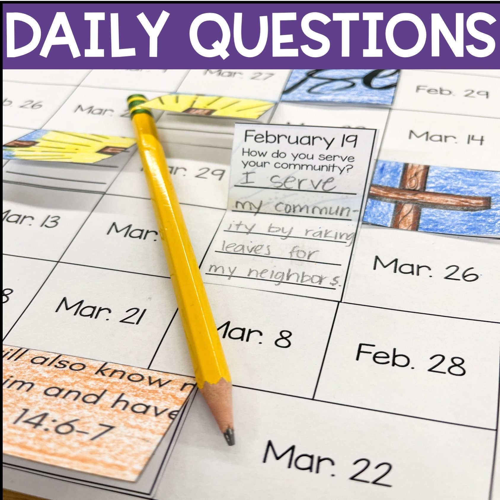 Lent Calendar | Individual Collaborative Poster | Ash Wednesday - Etsy