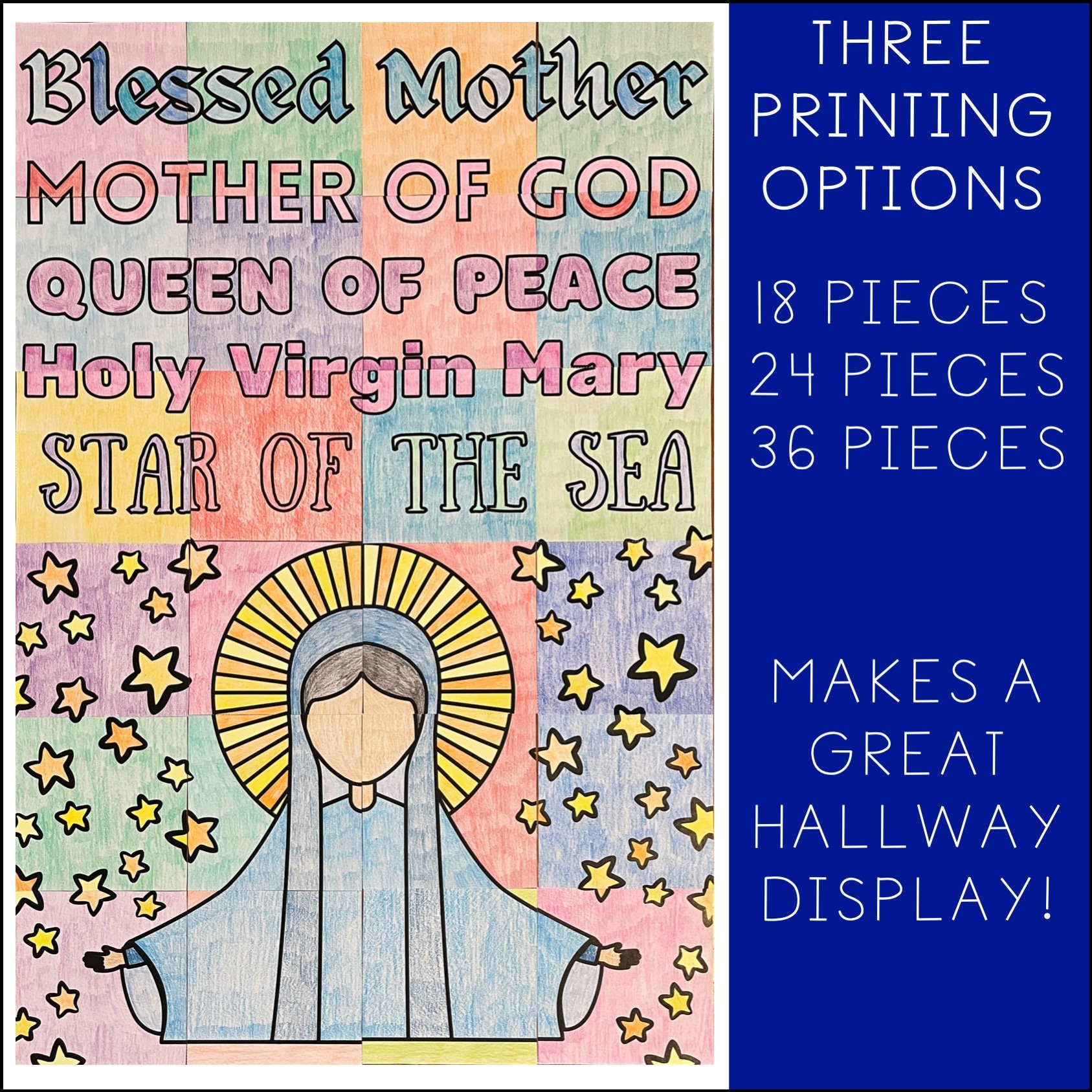 Names of Mary Collaborative Poster | Mother of God - Etsy