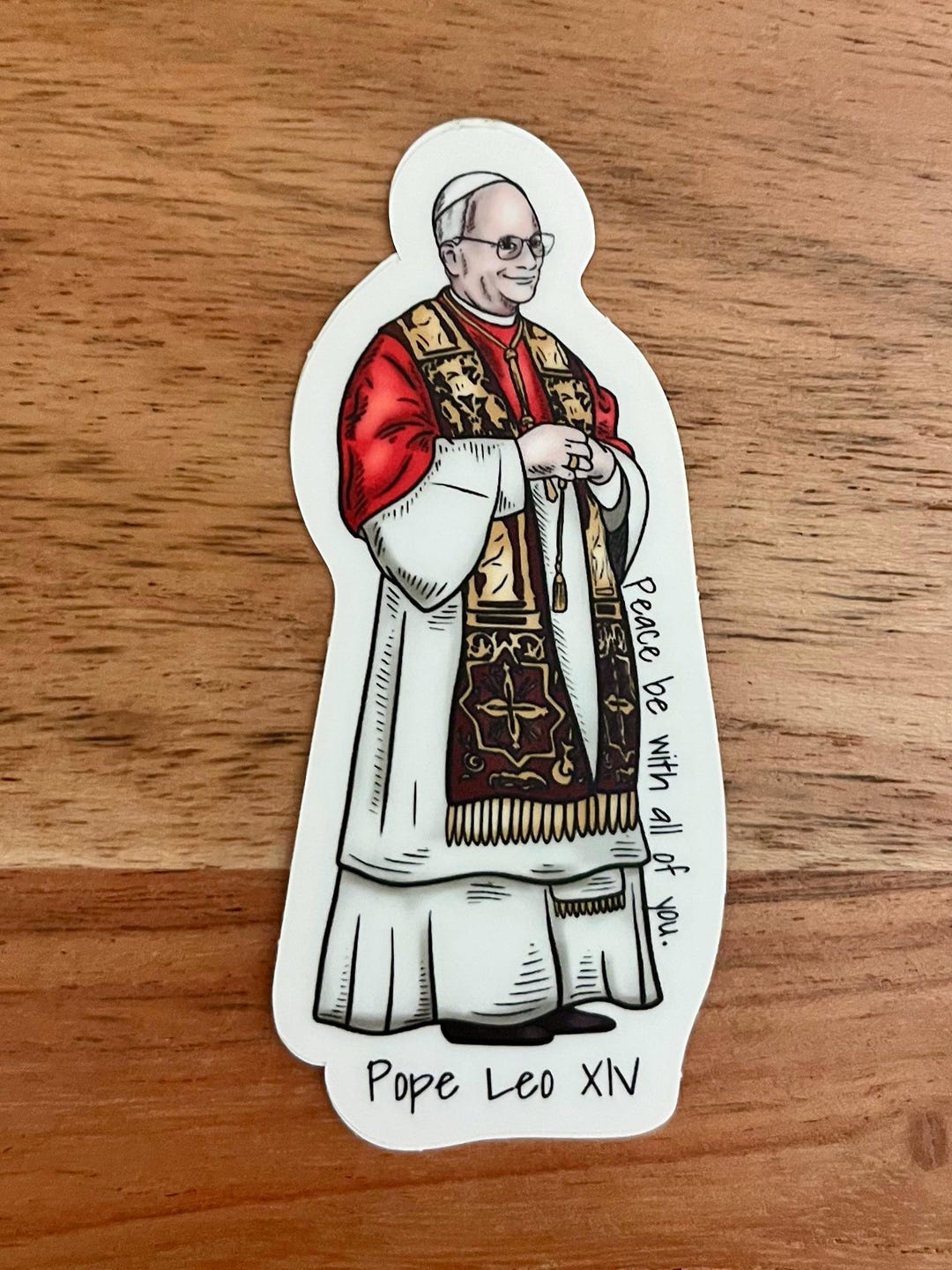 Pope Leo XIV Sticker for Laptop or Water Bottle Catholic Pope Leo 14th ...