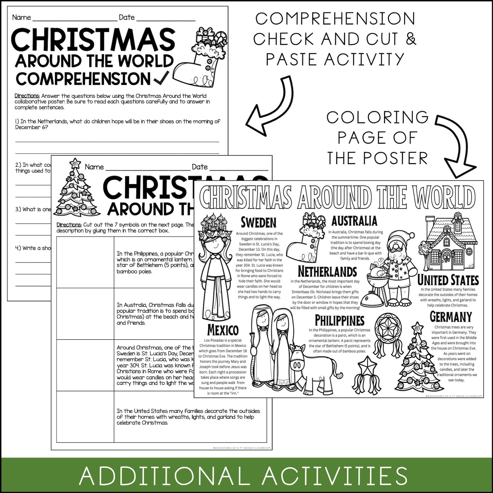 Christmas Around the World Collaborative Poster - Etsy