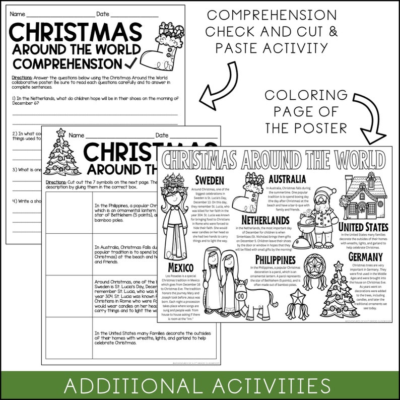 Christmas Around the World Collaborative Poster - Etsy