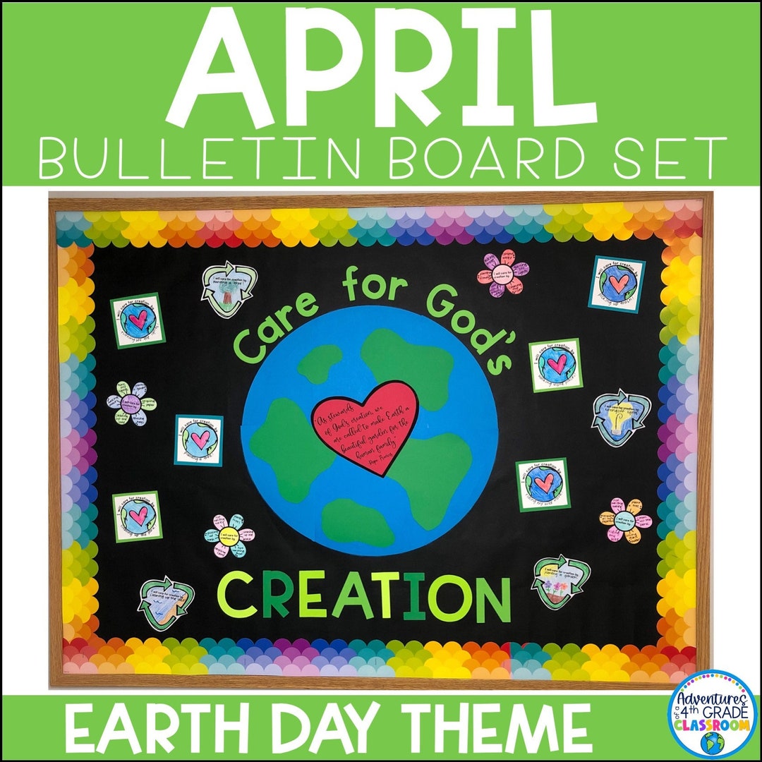 Earth Day | Creation Bulletin Board Set | April - Etsy