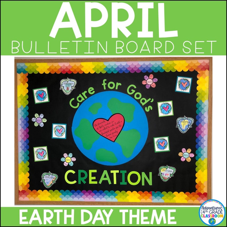 Earth Day | Creation Bulletin Board Set | April - Etsy