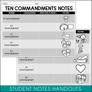10 Commandments Posters & Activities | Catholic - Etsy