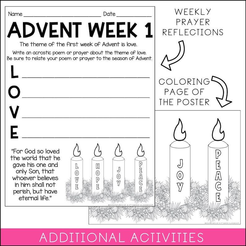 Advent Wreath Collaborative Poster | Catholic - Etsy