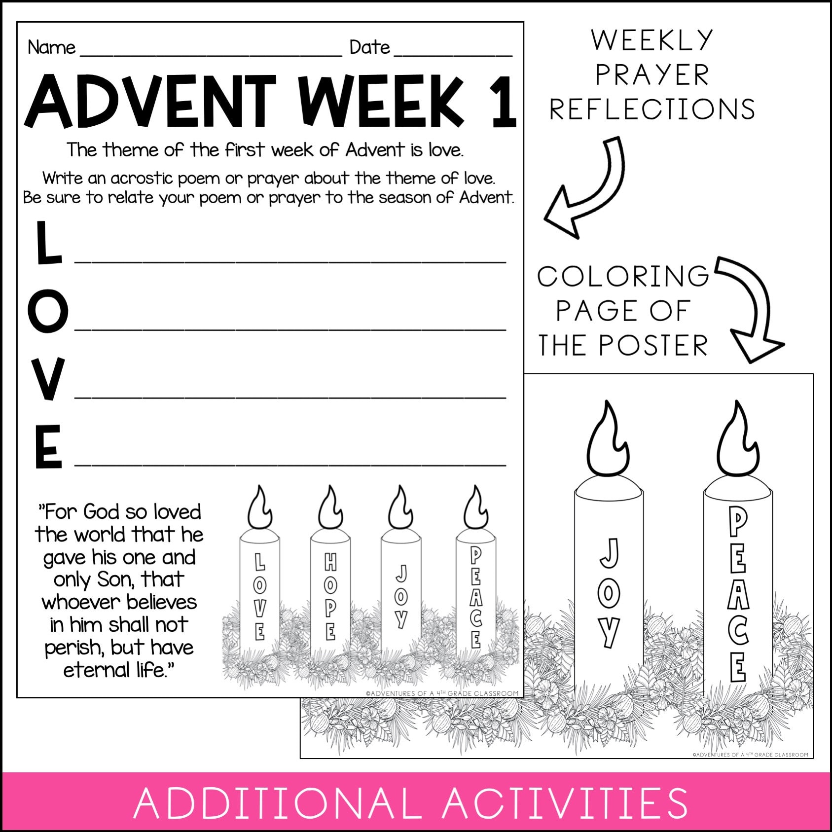 Advent Wreath Collaborative Poster | Catholic - Etsy