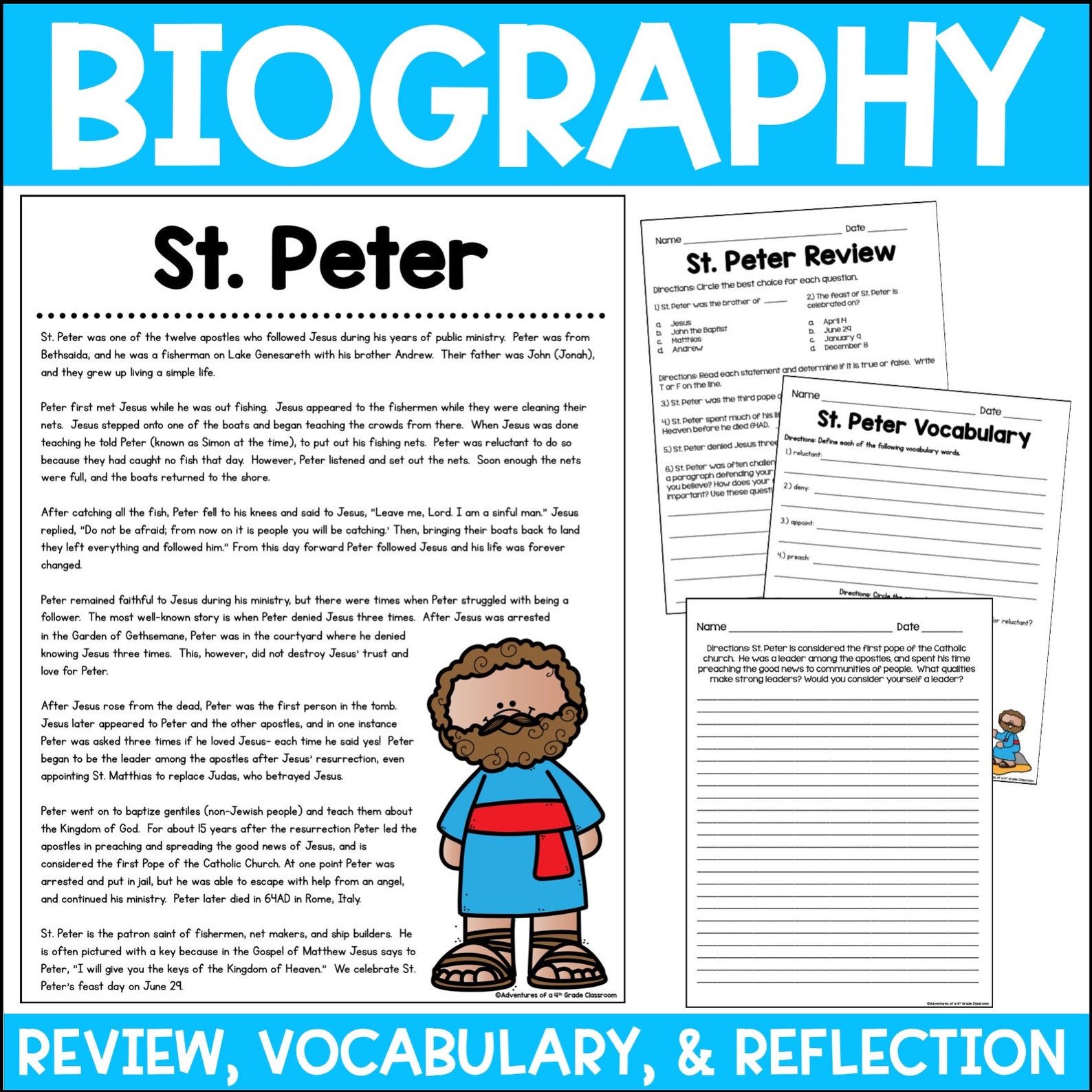 St. Peter Biography & Activities - Etsy