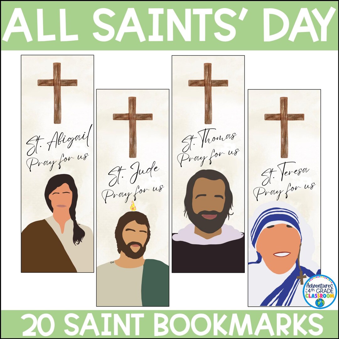 Catholic Saint Bookmarks for the Feast of All Saints' Day - Etsy
