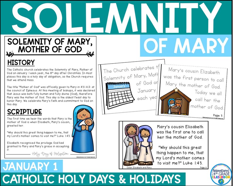 Solemnity of Mary | Catholic - Etsy