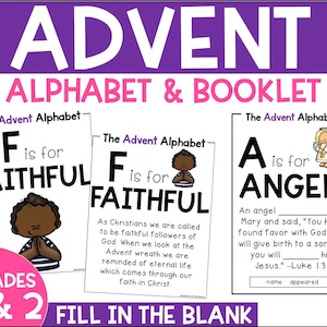 Advent Alphabet & Booklet | Primary Grades - Etsy