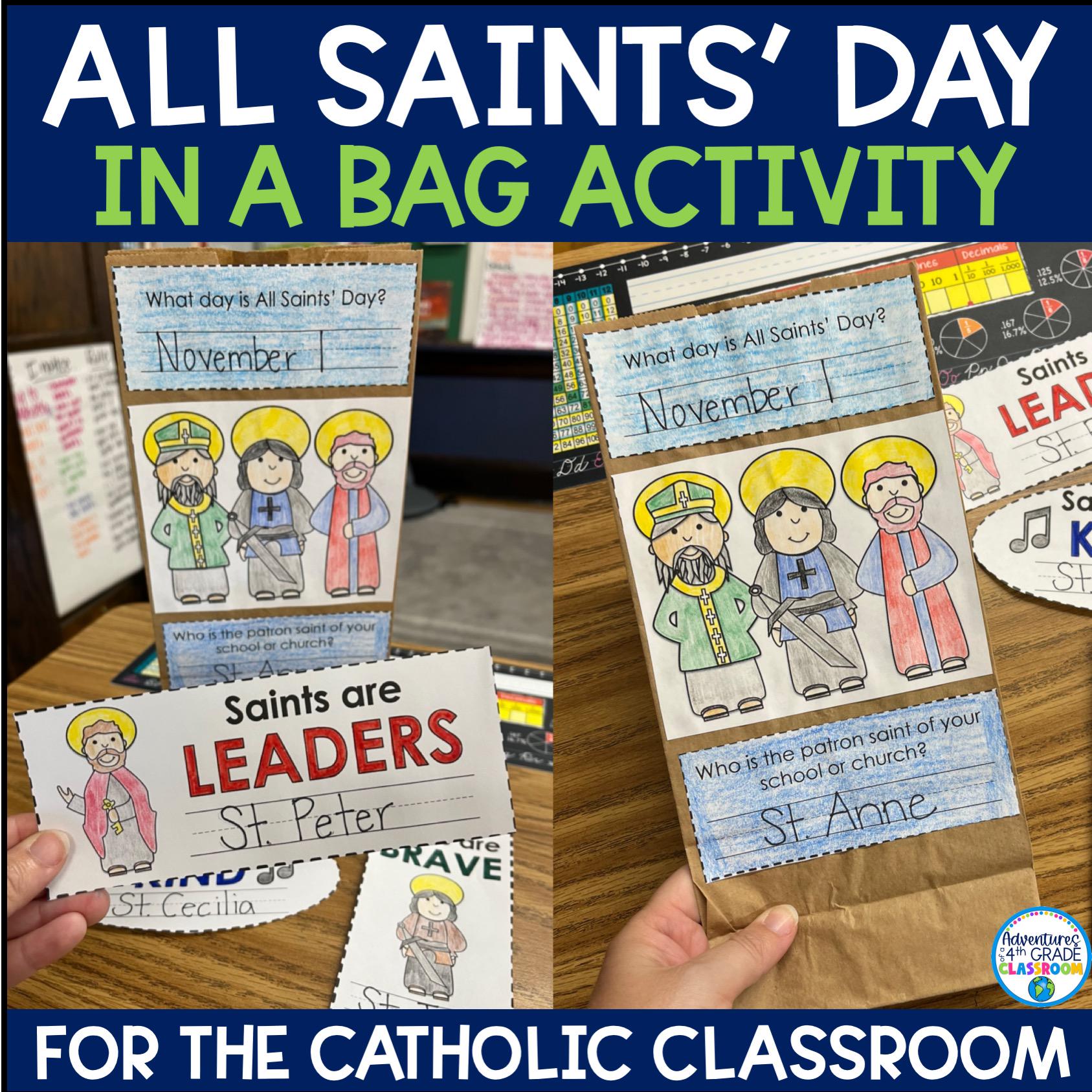 All Saints' Day Catholic Coloring and Tracing Craft Activity - Etsy