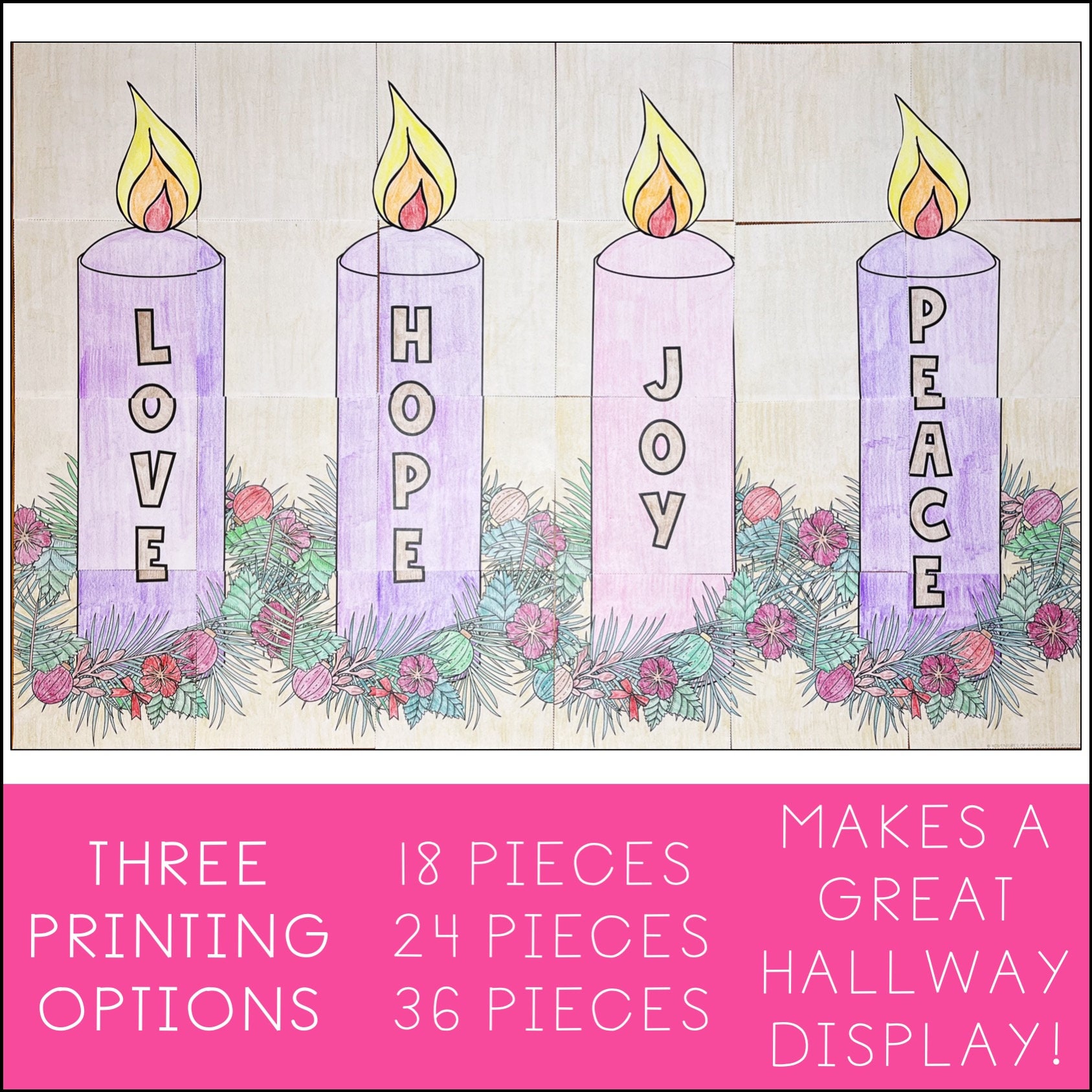 Advent Wreath Collaborative Poster | Catholic - Etsy