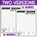 Advent Season Word Search Activity for Vocabulary Catholic - Etsy