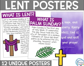 Lent Posters Classroom Decor - Etsy