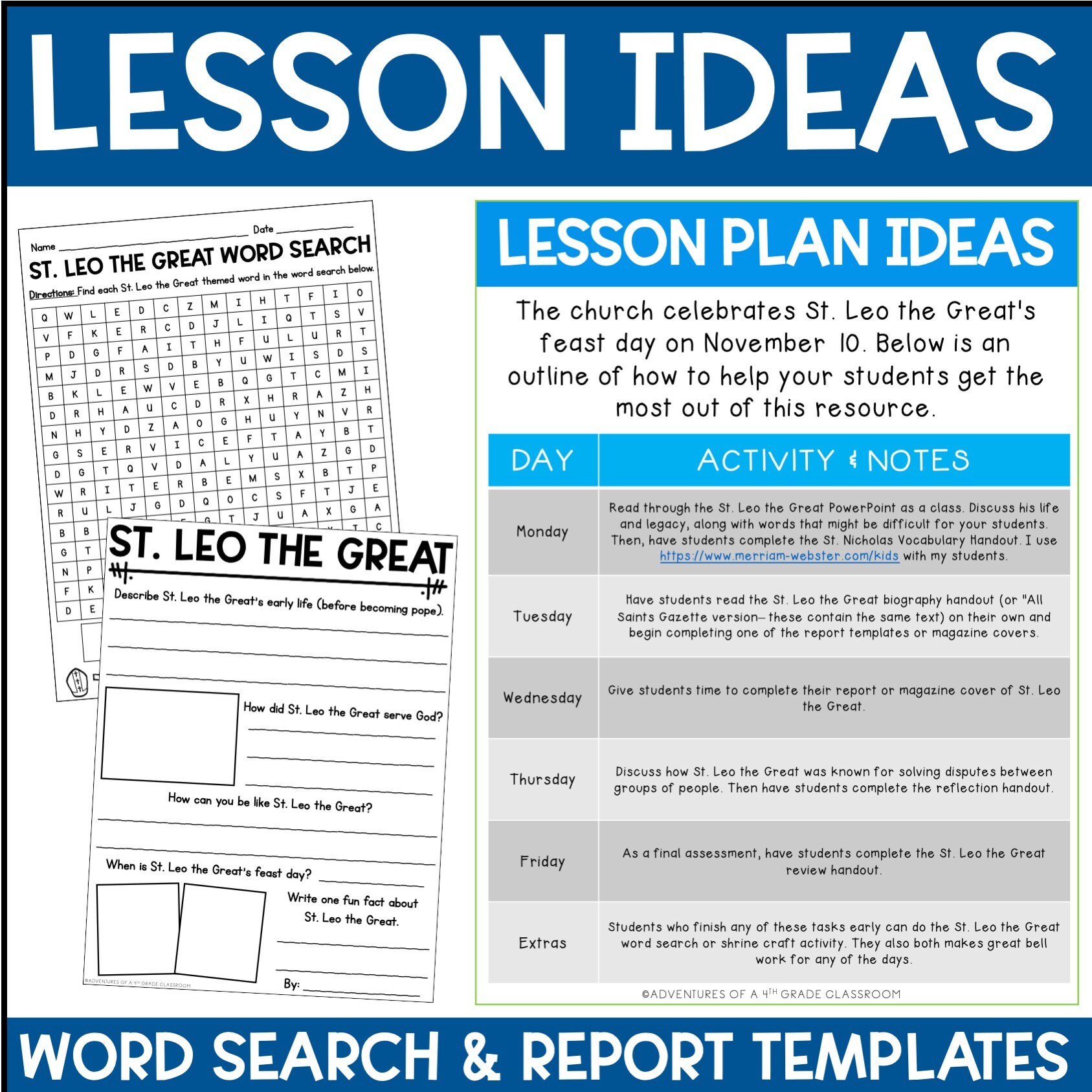 St. Leo the Great Biography & Activities - Etsy