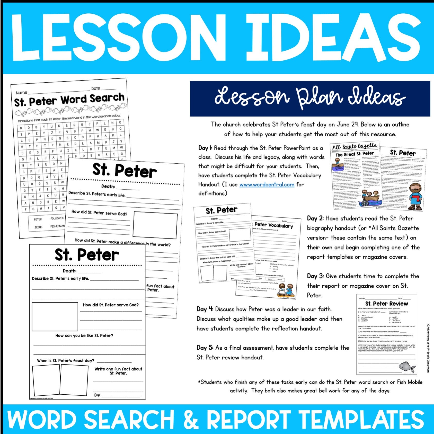 St. Peter Biography & Activities - Etsy