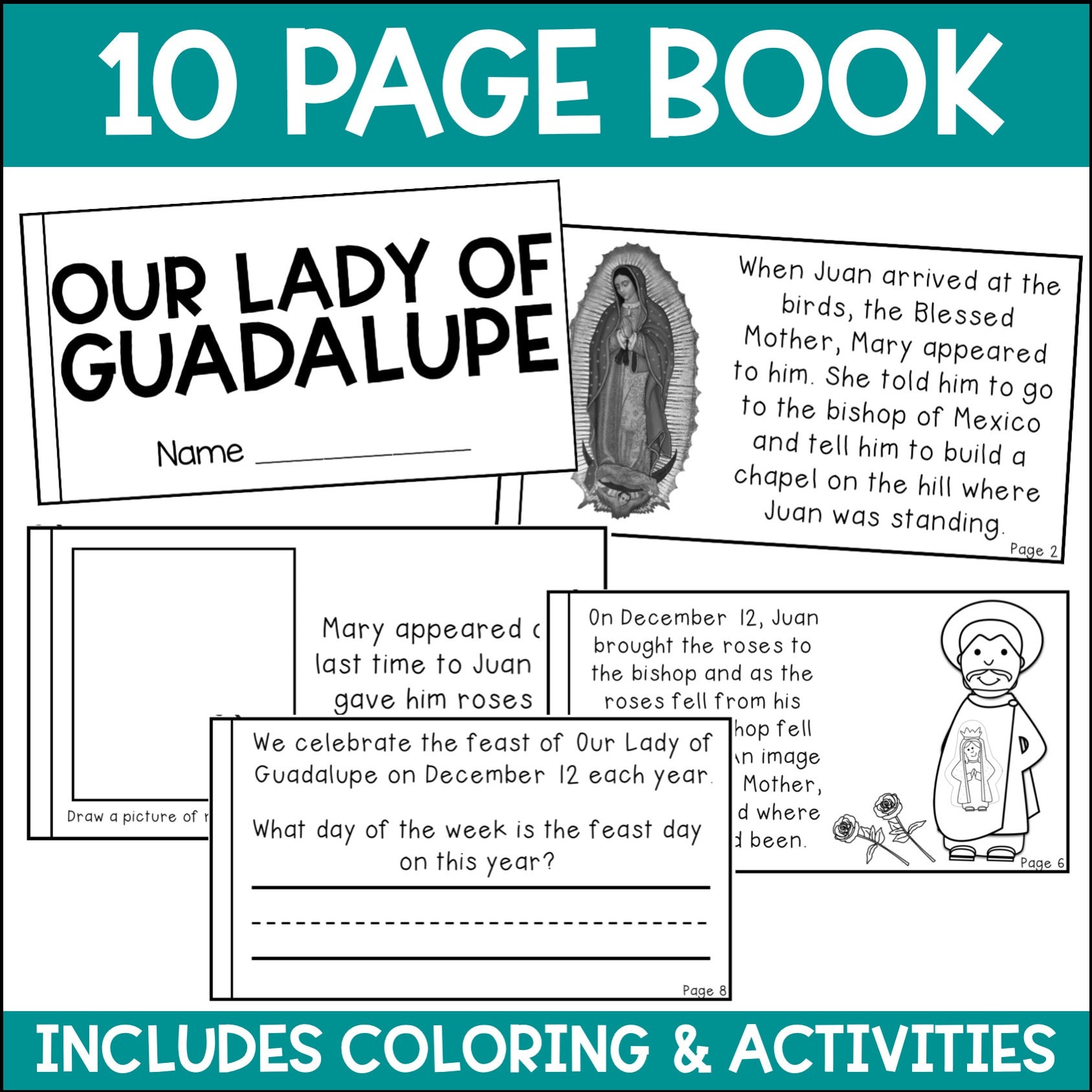 Our Lady of Guadalupe for Primary Grades - Etsy