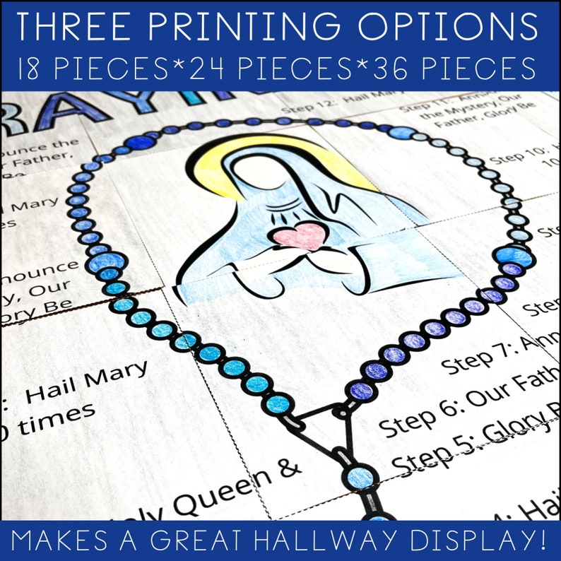 Praying the Rosary Collaborative Poster | Catholic - Etsy