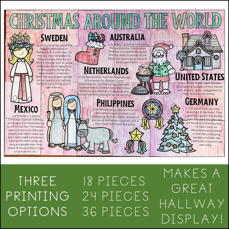 Christmas Around the World Collaborative Poster - Etsy