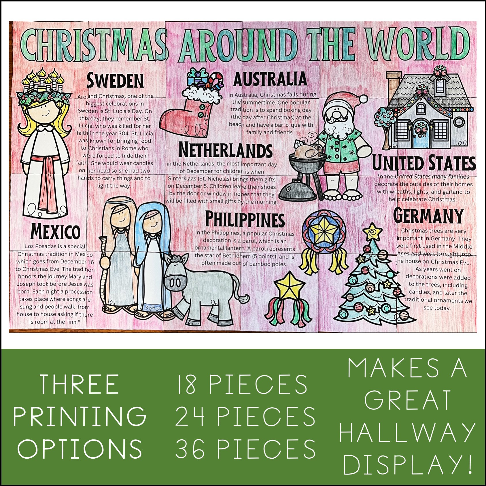 Christmas Around the World Collaborative Poster - Etsy