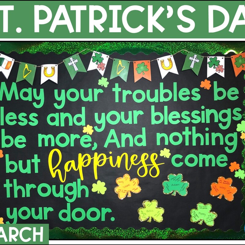 St Patricks Bulletin - Etsy