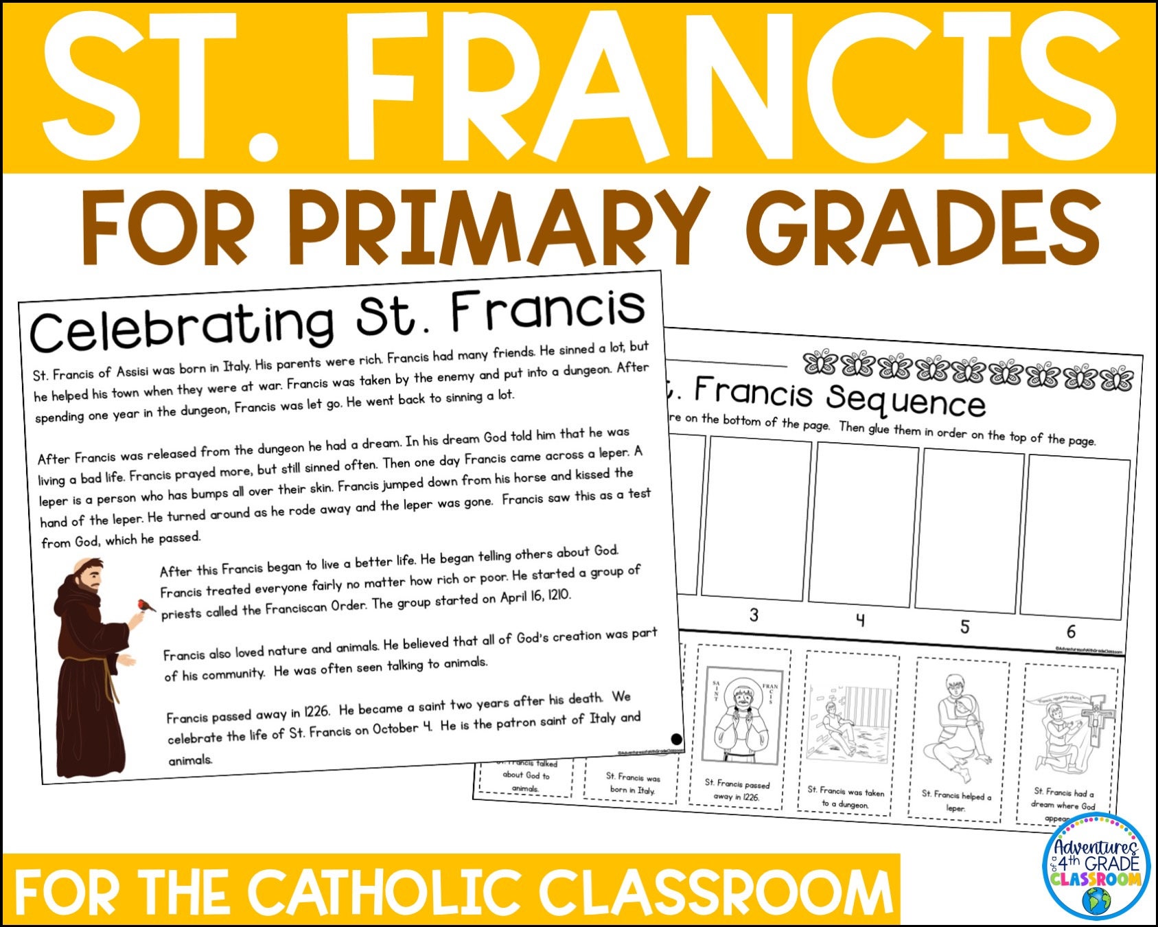 St. Francis of Assisi Activities | Primary Grades - Etsy