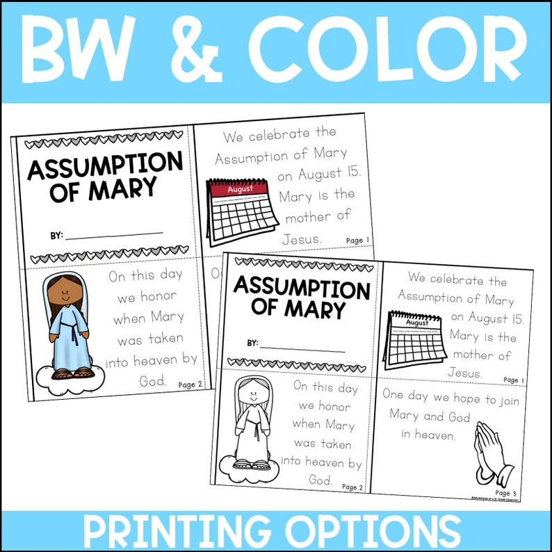 Assumption of Mary | Catholic - Etsy