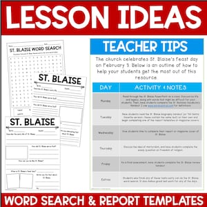 St. Blaise Biography & Activities - Etsy