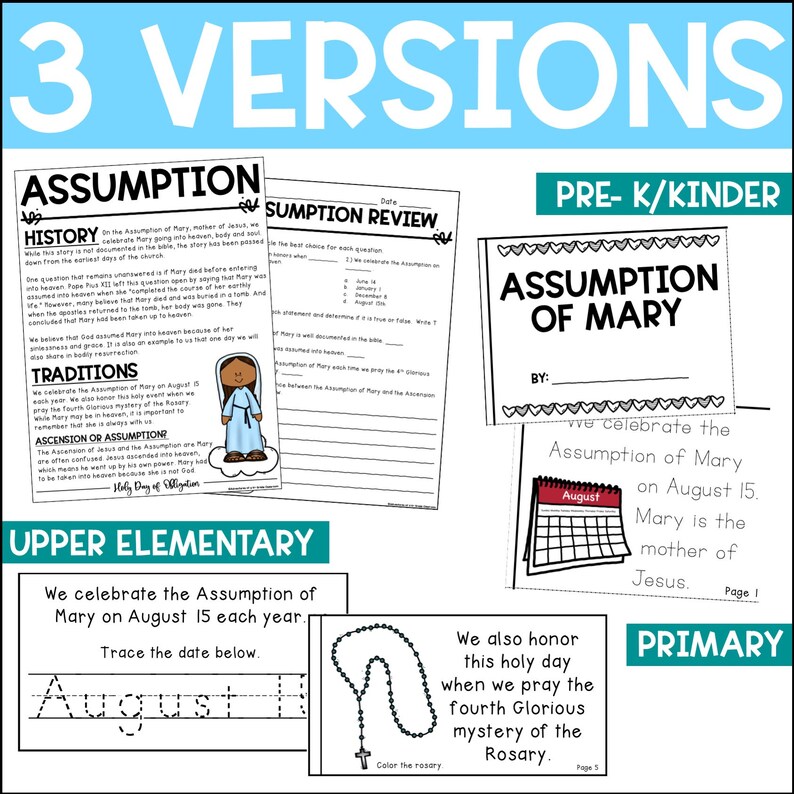 Assumption of Mary | Catholic - Etsy