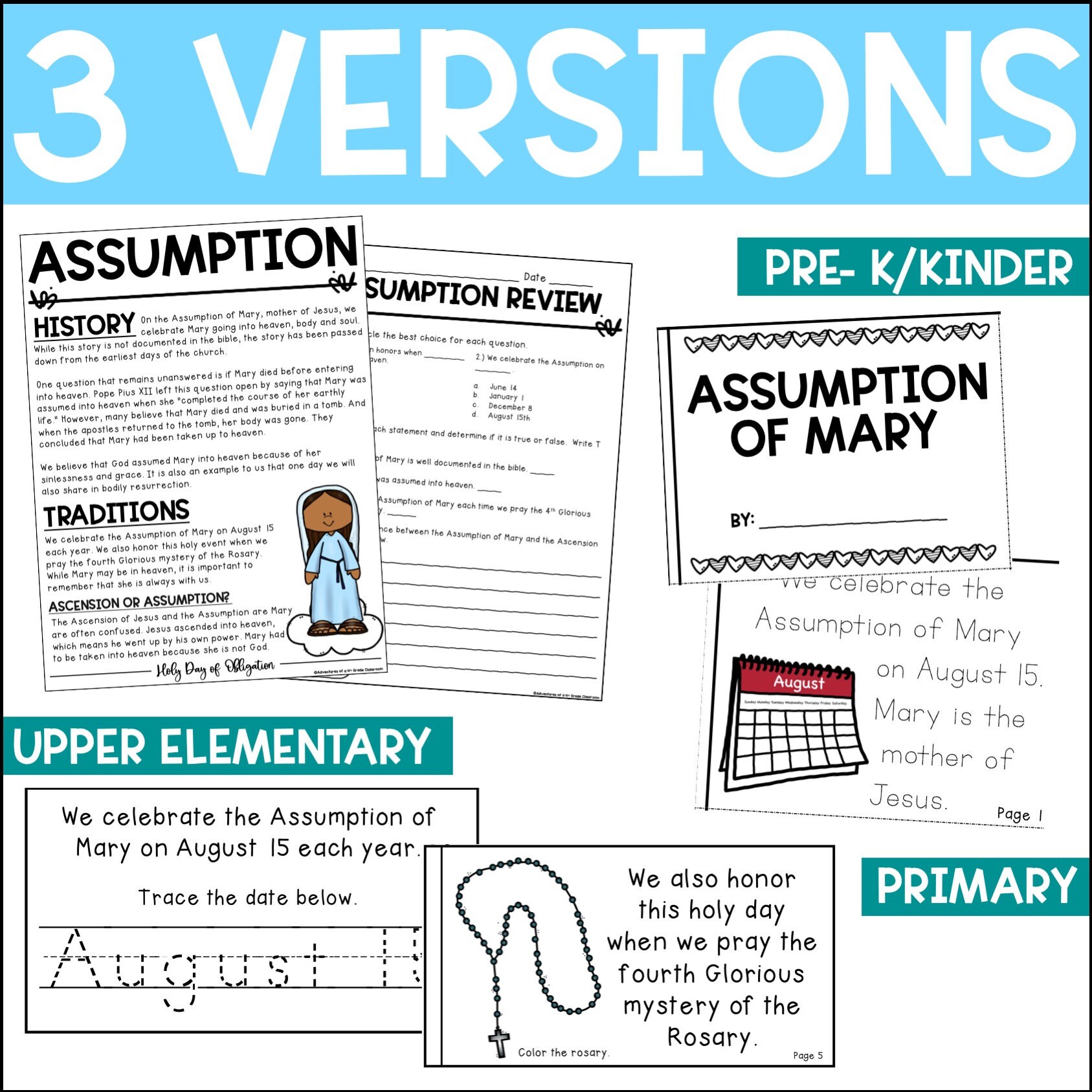 Assumption of Mary | Catholic - Etsy