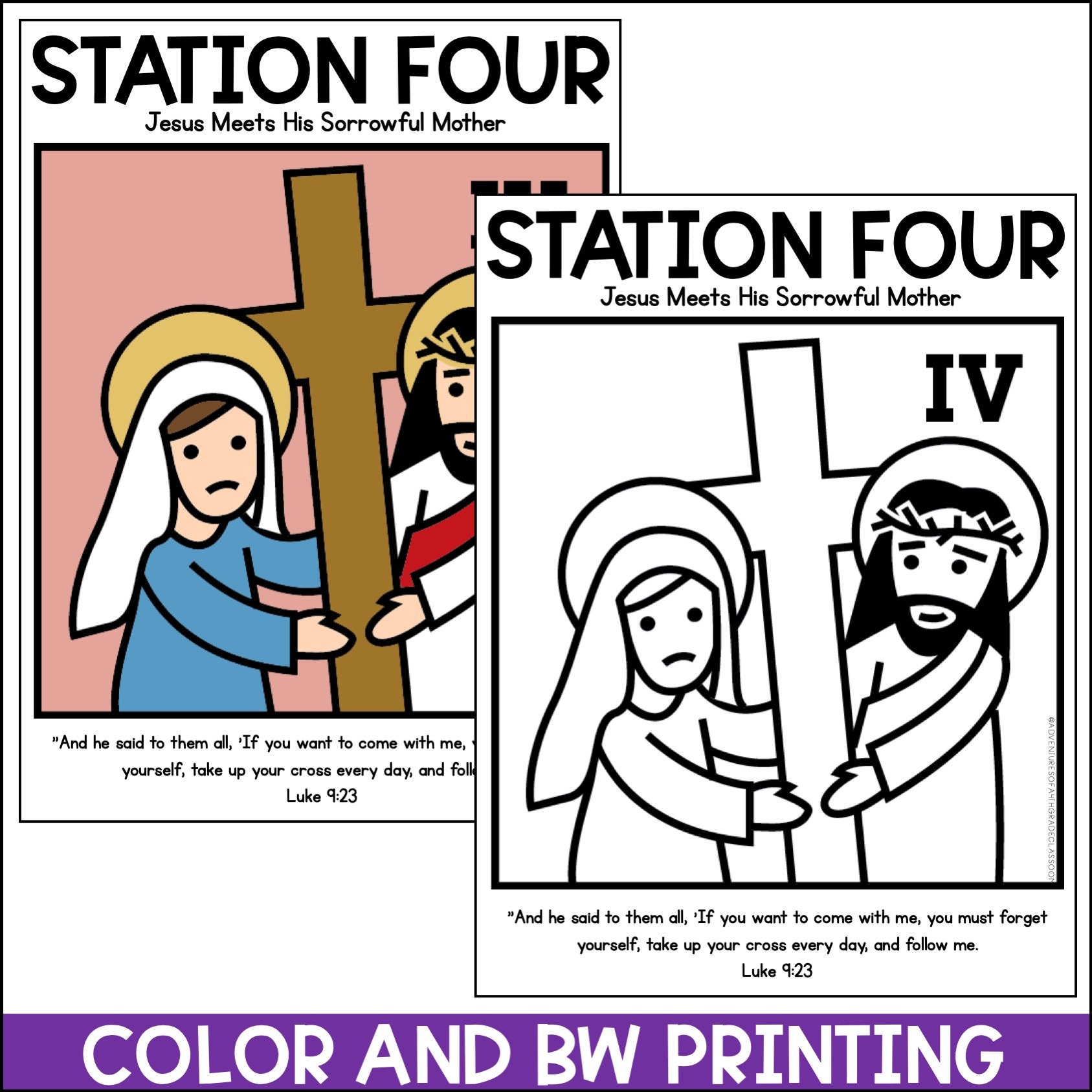 Stations of the Cross Bulletin Board | Ash Wednesday | Lent - Etsy