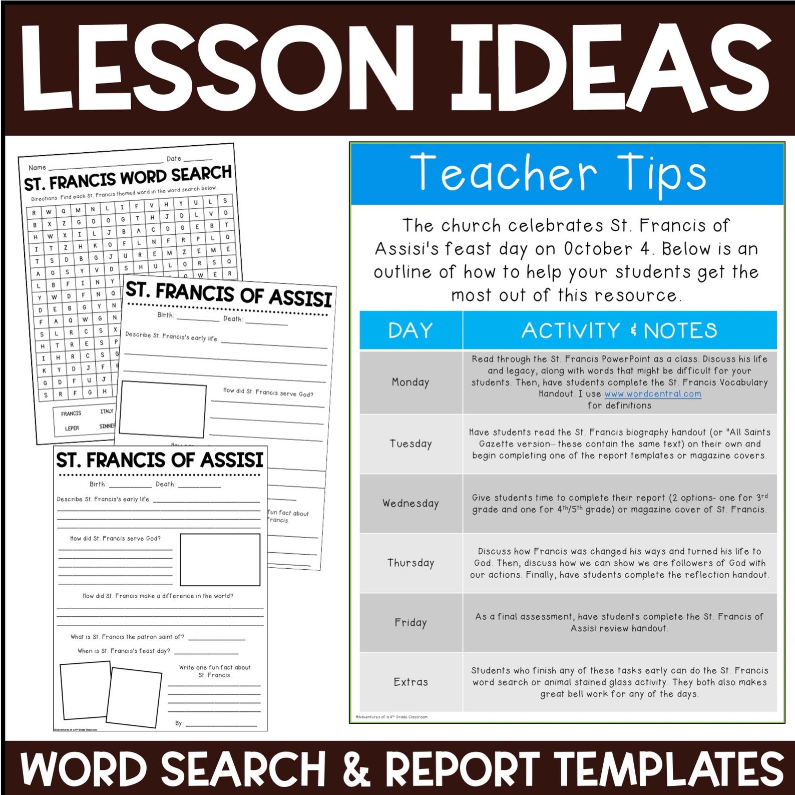 St. Francis of Assisi Biography & Activities - Etsy