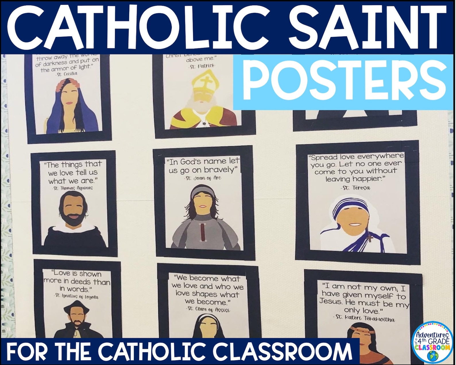 Catholic Saint Posters | Classroom Decor - Etsy