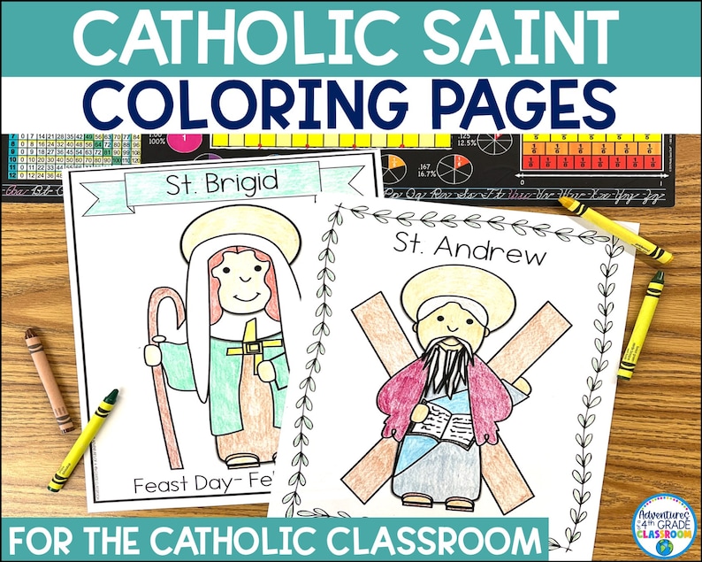 Saint Coloring Pages | All Saints' Day - Etsy