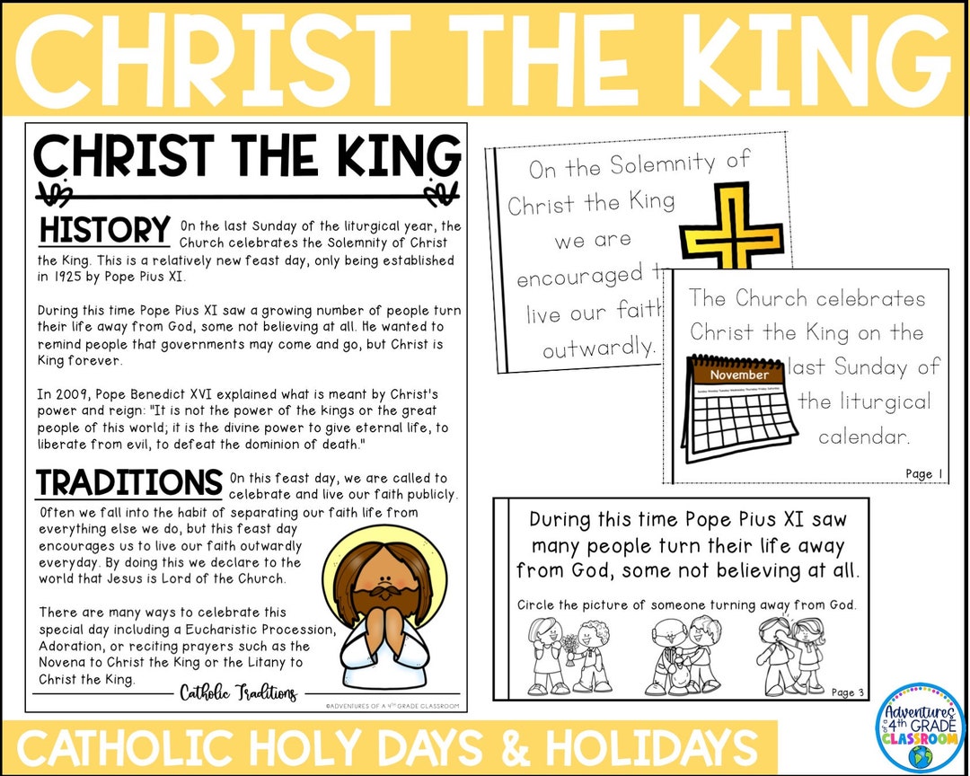 Christ the King Activity | Catholic - Etsy