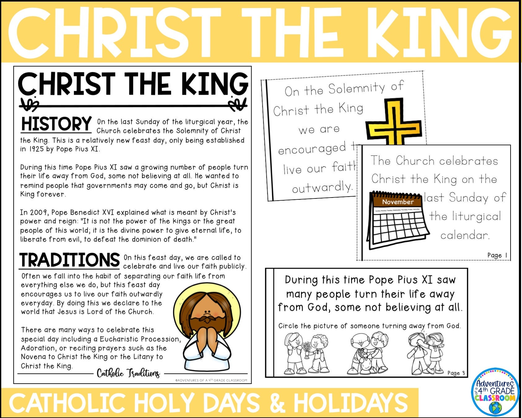 Christ the King Activity | Catholic - Etsy