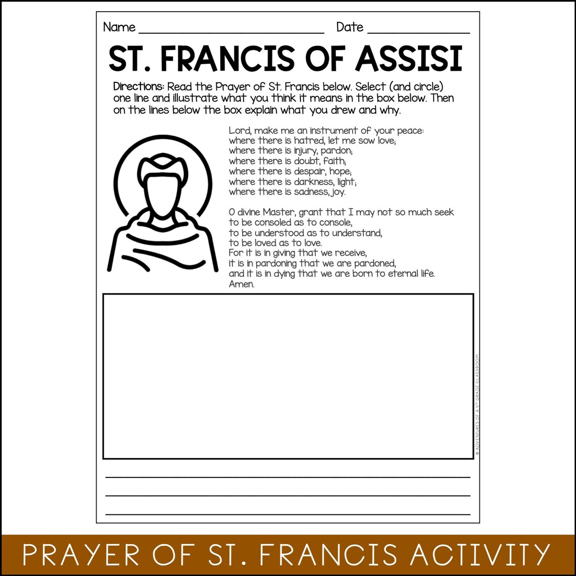 St. Francis of Assisi Collaborative Poster - Etsy