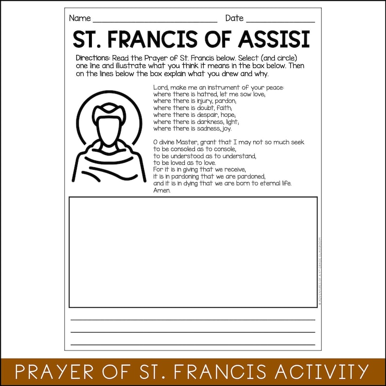 St. Francis of Assisi Collaborative Poster - Etsy